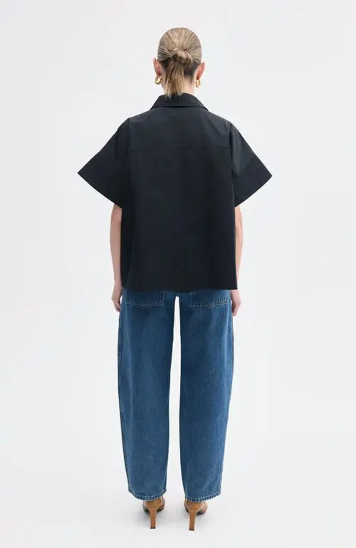 Co Boxy Poplin Shirt - Black