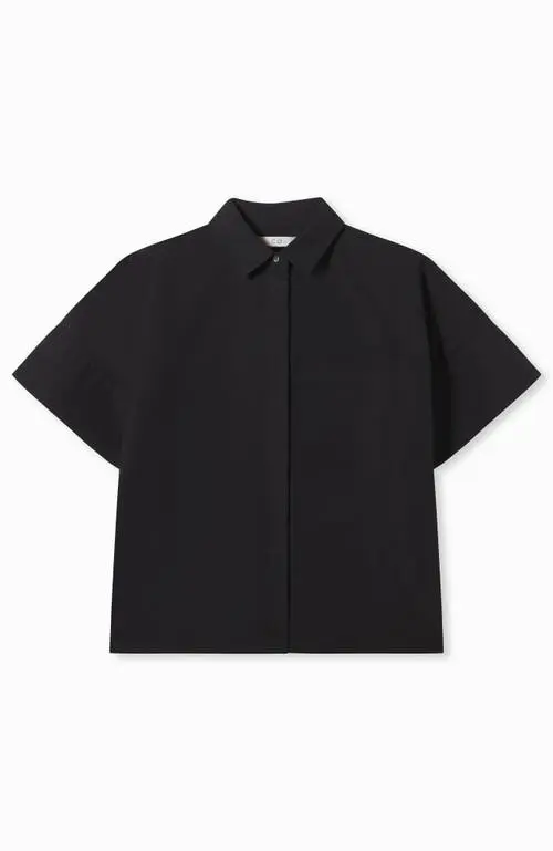 Co Boxy Poplin Shirt - Black