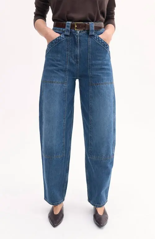 Co High-waist Denim Patch Pocket Jean - Indigo