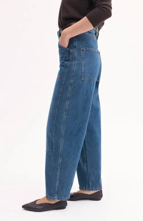 Co High-waist Denim Patch Pocket Jean - Indigo