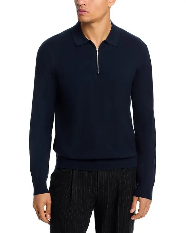 Theory Polo Quarter Zip Fine Knit