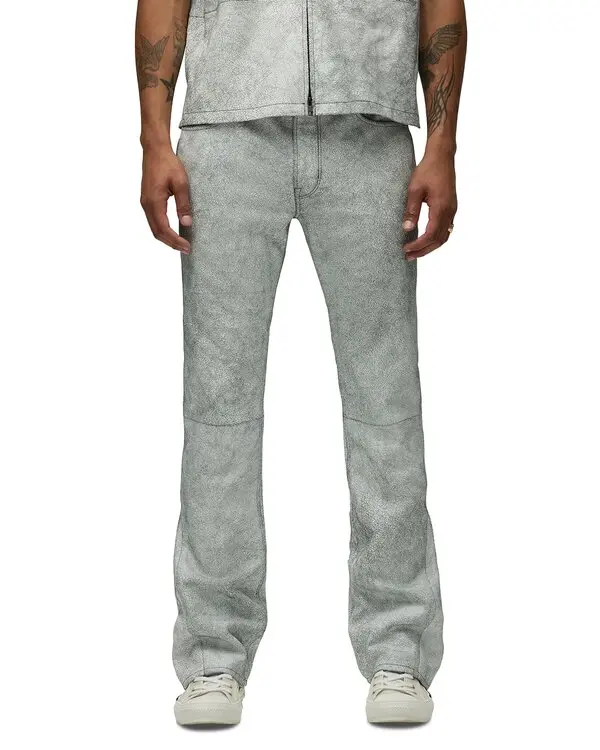 Hudson Jeans Walker Kick Flare Leather Pants