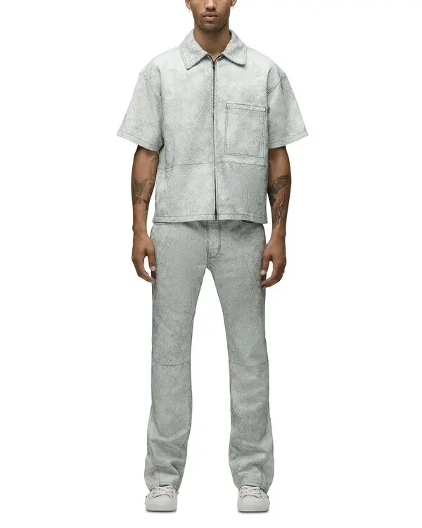 Hudson Jeans Walker Kick Flare Leather Pants