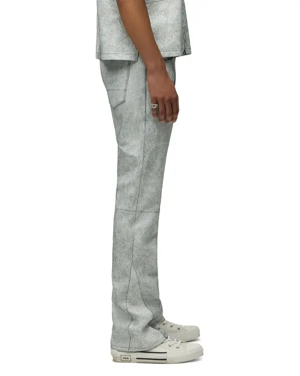 Hudson Jeans Walker Kick Flare Leather Pants