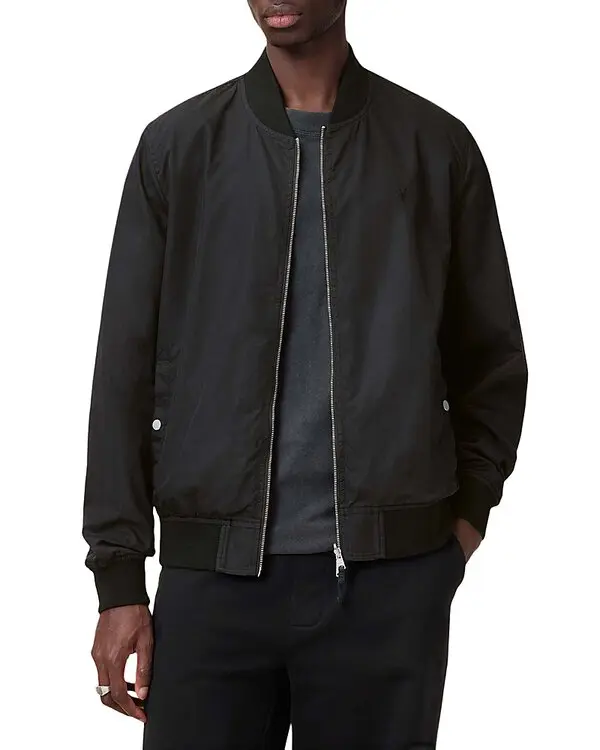 ALLSAINTS Bassett Reversible Bomber Jacket - Black/command Blue