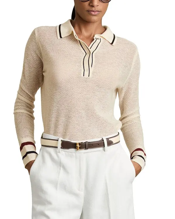 REISS Cece Tipped Polo