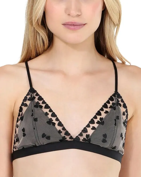 Honeydew Intimates Katarina Heart Mesh Bralette - Black