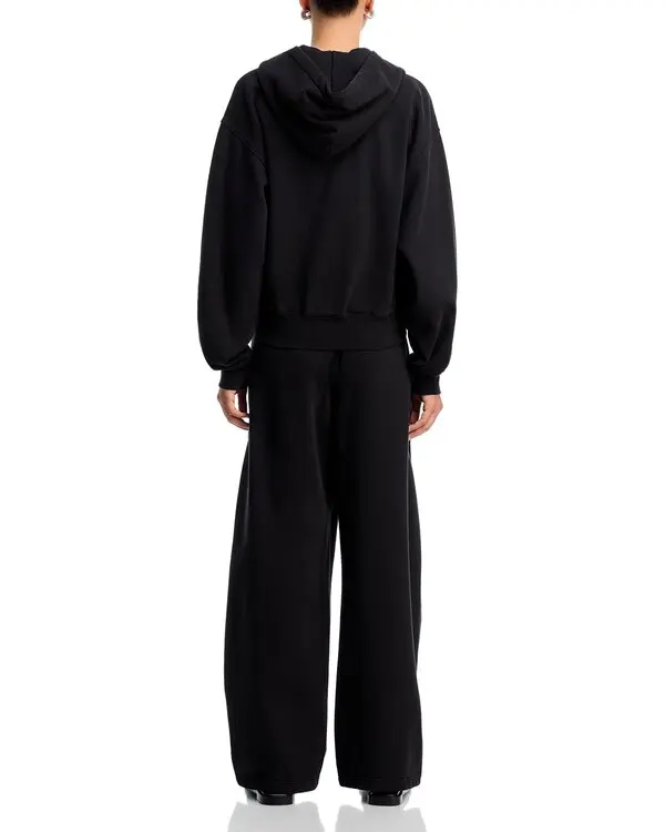 Alexander Wang Rhinestone Drawstring Hoodie