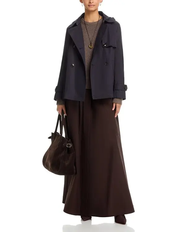 Herno Short Trench Coat - Navy