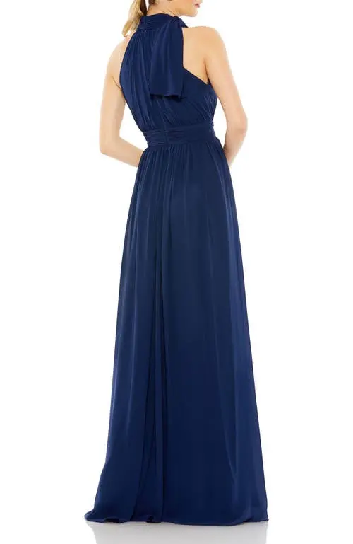 Mac Duggal Chiffon Halter Neck Evening Gown