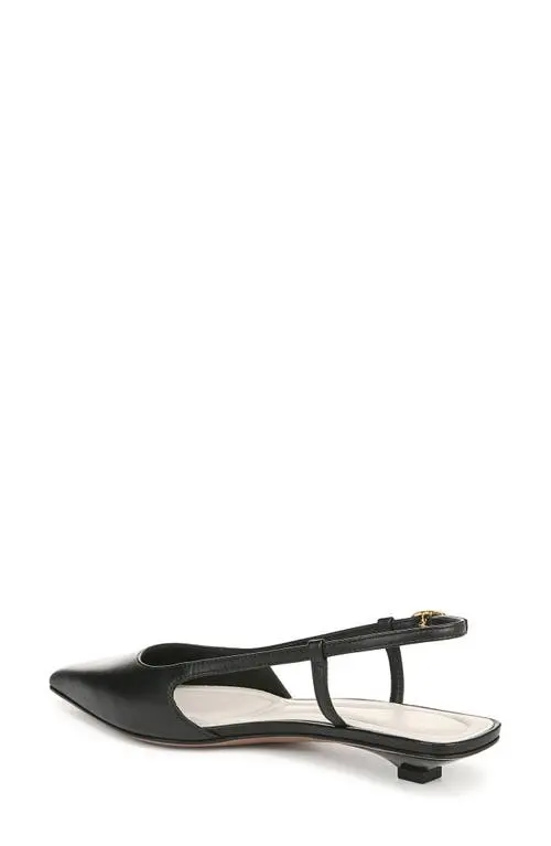 Franco Sarto Pheby Pointed Toe Slingback Flats - Black