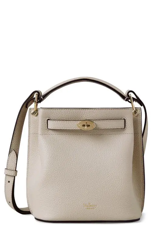 Mulberry Mini Islington Leather Bucket Bag - Chalk
