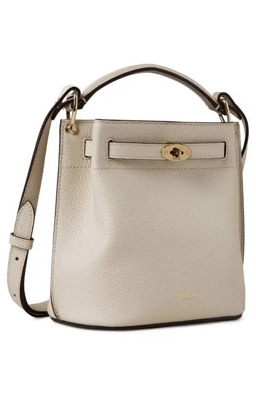 Mulberry Mini Islington Leather Bucket Bag - Chalk