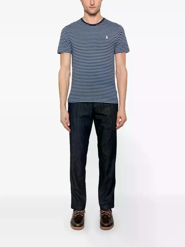 Polo Ralph Lauren Striped Cotton T-shirt - Blue