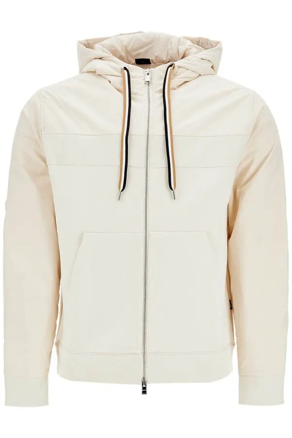 Hugo Boss Slim Fit Zip Up Hoodie In White 37% Off Editorialist