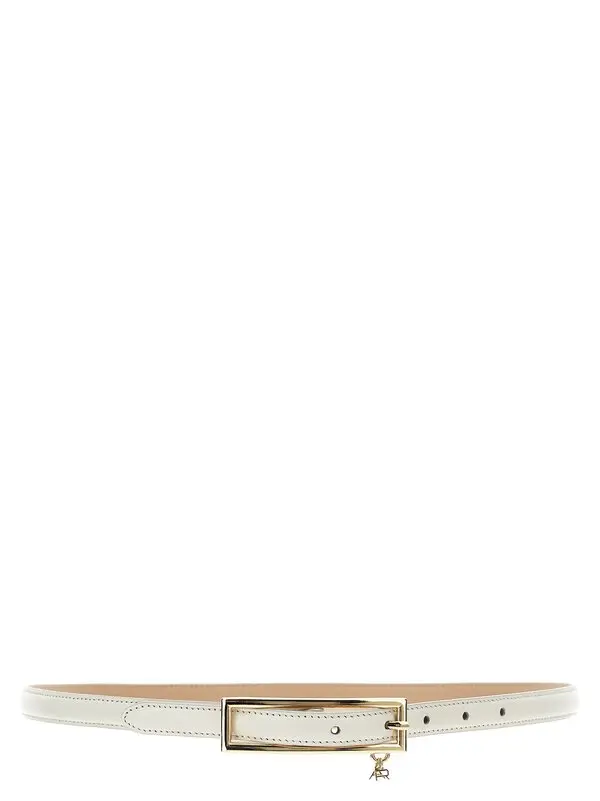 Alessandra Rich Slim Belt - White