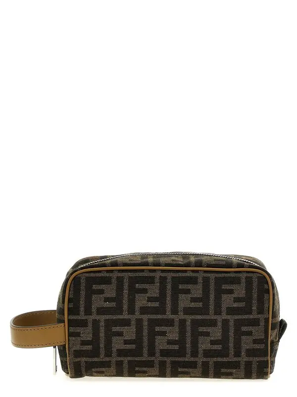 Fendi Small 'ff' Beauty Bag - Brown