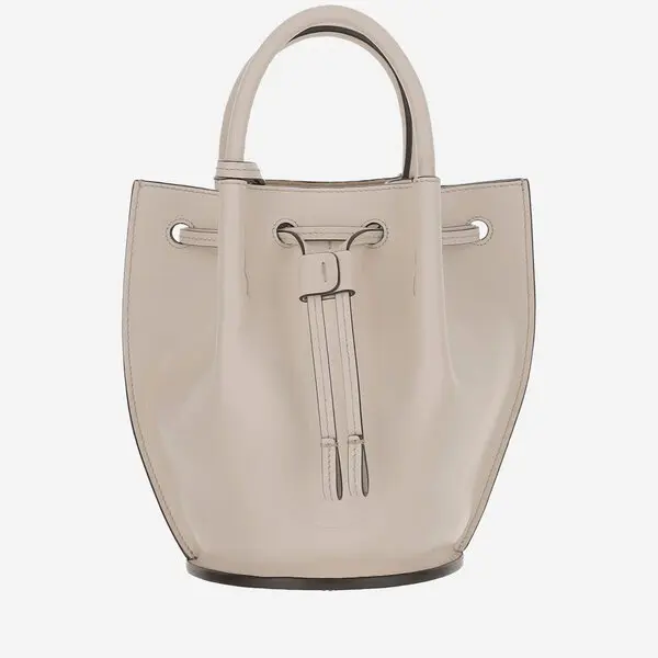 TOD'S Small Leather Bucket Bag - White