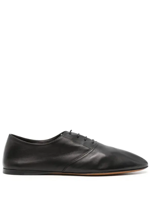 THE ROW Leather Lace-up Shoes - Black
