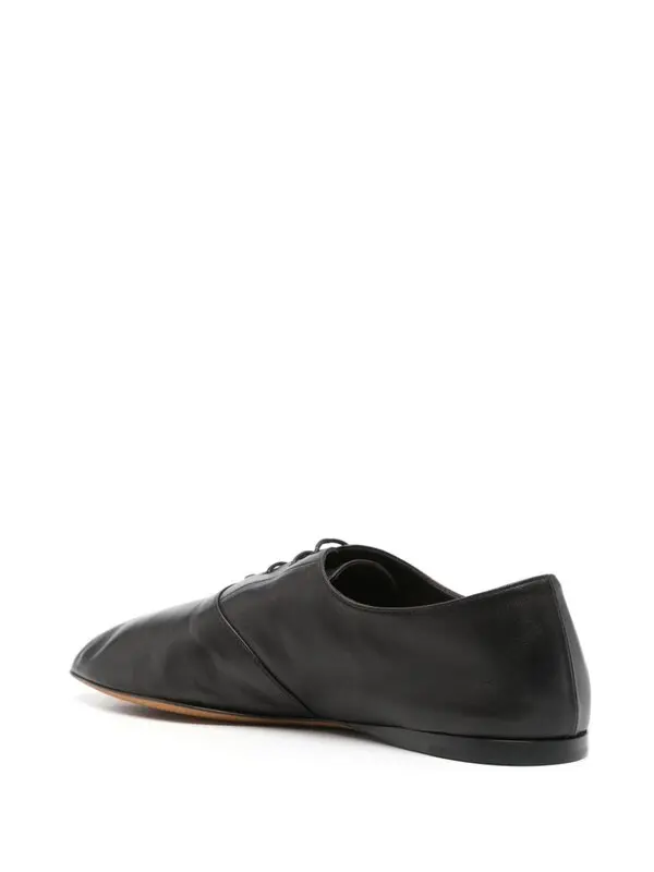THE ROW Leather Lace-up Shoes - Black