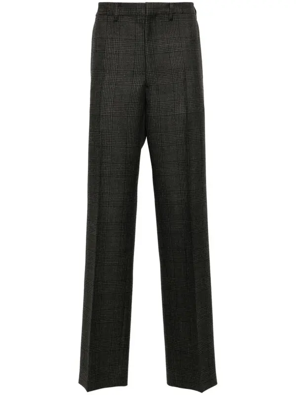 Prada Prince Of Wales Check Cotton Trousers