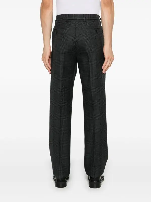 Prada Prince Of Wales Check Cotton Trousers