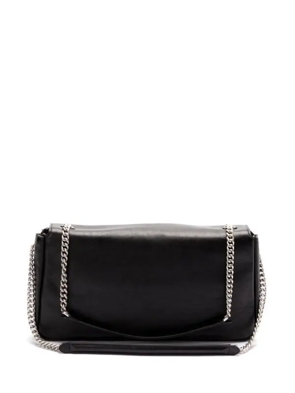 Fendi Baguette Large Leather Shoulder Bag - Black
