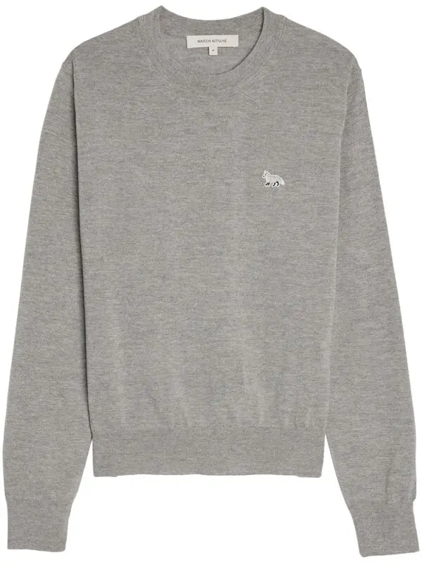 Maison Kitsuné Baby Fox Wool Jumper - Grey