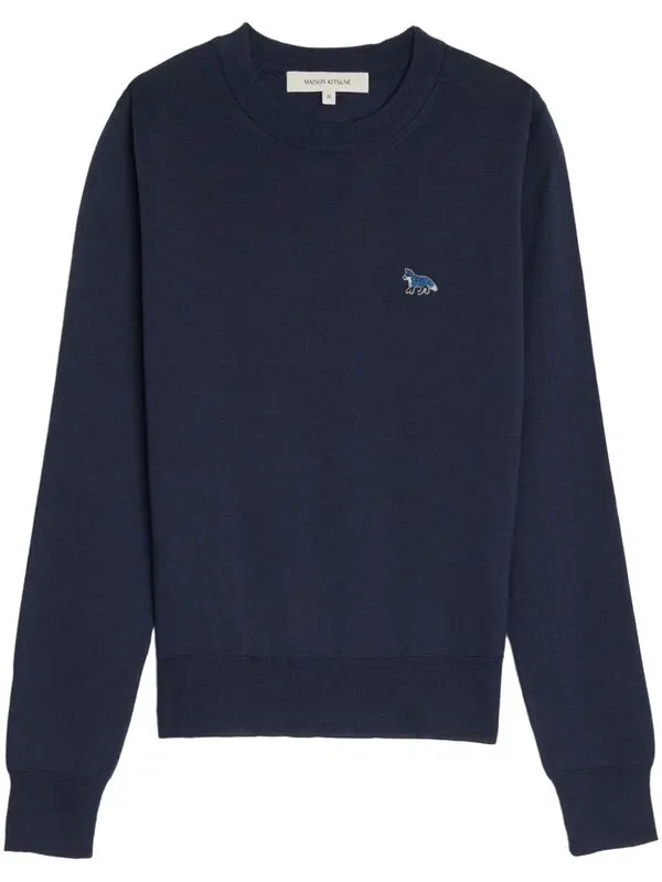 Maison Kitsuné Baby Fox Wool Jumper - Blue
