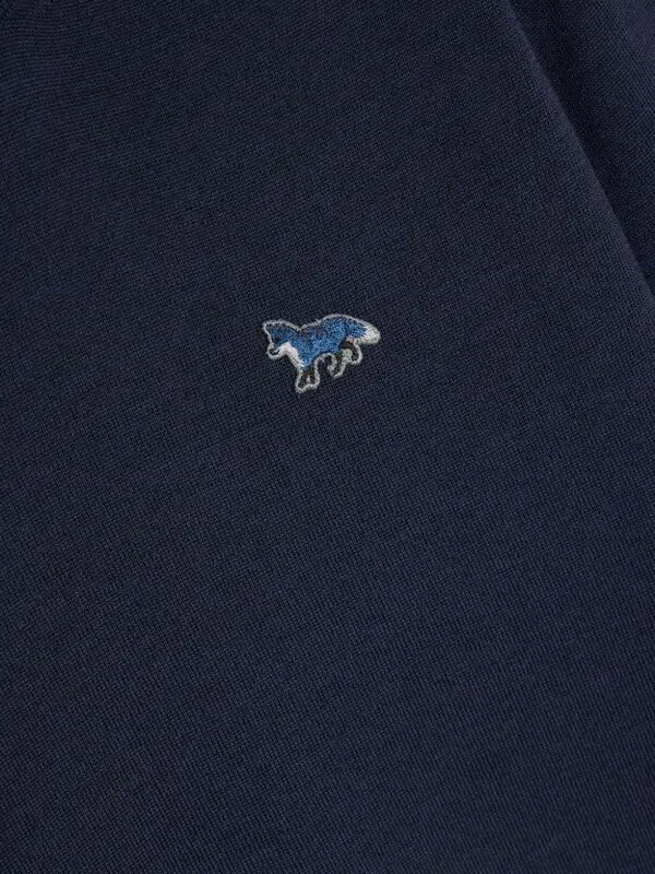 Maison Kitsuné Baby Fox Wool Jumper - Blue