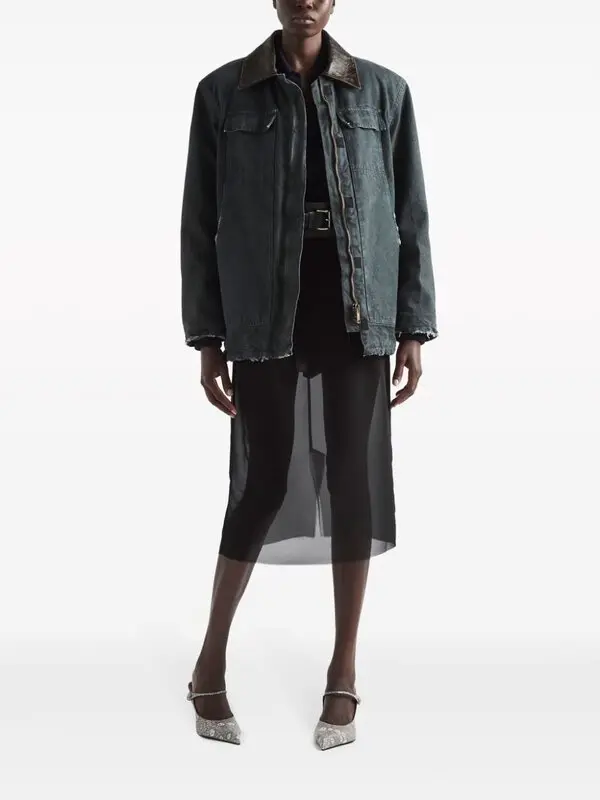 Prada Georgette Midi Skirt