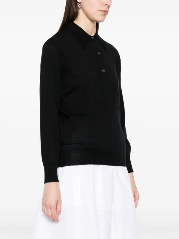 Prada Cashmere Polo Shirt - Black