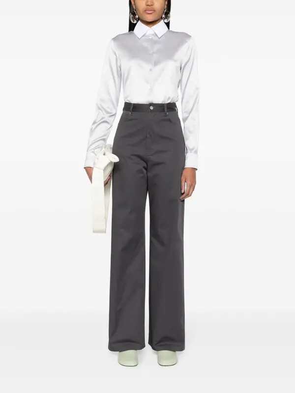 Loewe High-waisted Cotton Trousers