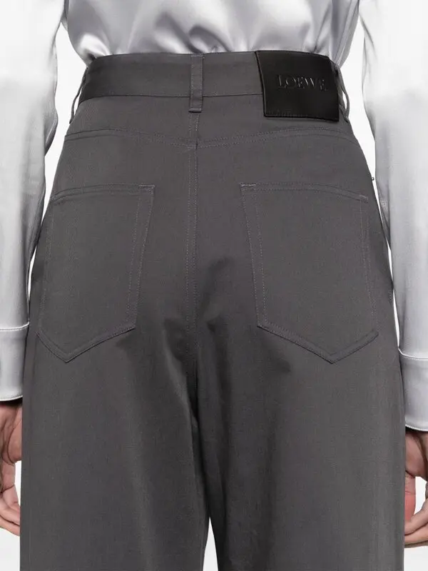 Loewe High-waisted Cotton Trousers