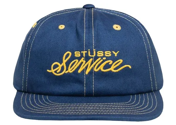 StÜssy Mid Depth Service Strapback - Navy Blue