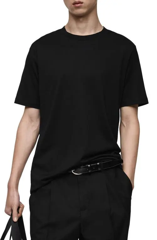 Mango Regular Fit Cotton T-shirt - Black