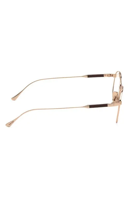 TOM FORD 54mm Pilot Optical Glasses - Rose Gold