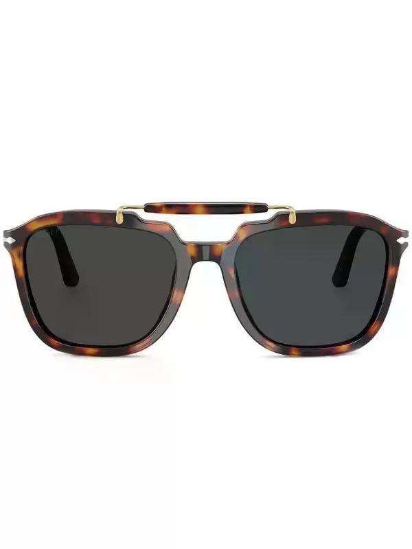 Persol Tortoiseshell Square Frame Sunglasses - Brown