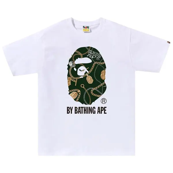 A BATHING APE Jewels Bathing Ape Tee - White
