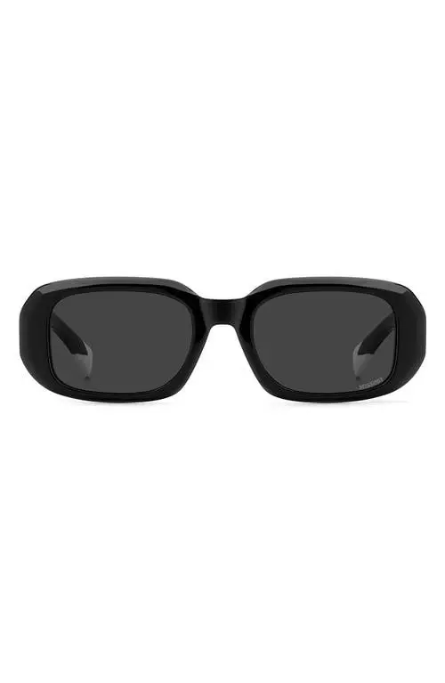 Missoni 52mm Rectangular Sunglasses - Black/ Grey