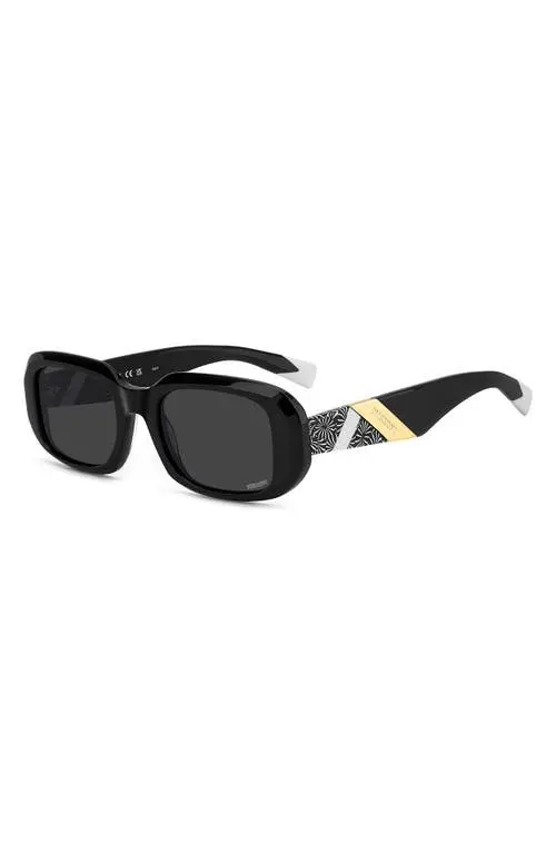 Missoni 52mm Rectangular Sunglasses - Black/ Grey