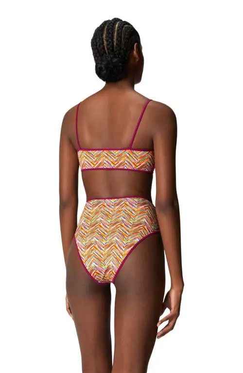 Missoni Reversible Printed Bikini With High-waisted Bottom - Multicoloured