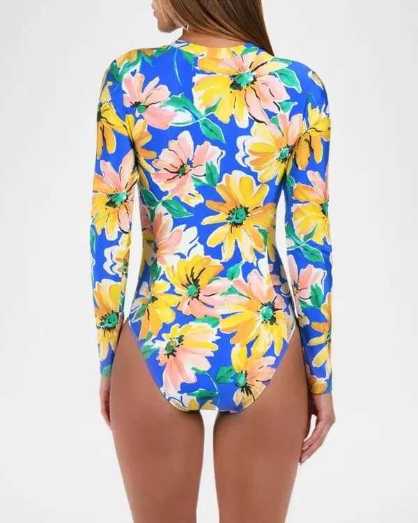 SUNSHINE 79 Sunflower Rashguard One-piece Swimsuit