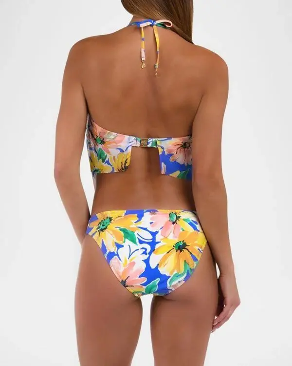 SUNSHINE 79 Sunflower Cowl-neck Midkini Swim Top