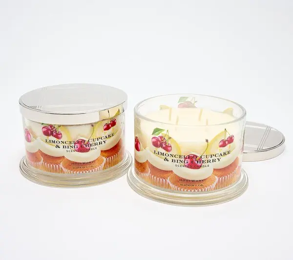 HOMEWORX BY SLATKIN + CO. S/2 18oz Candles Lc Bing Cherry - One-color