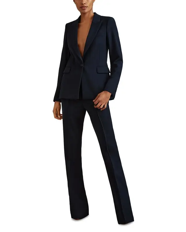 REISS Petite Gabi Flare Pants - Navy