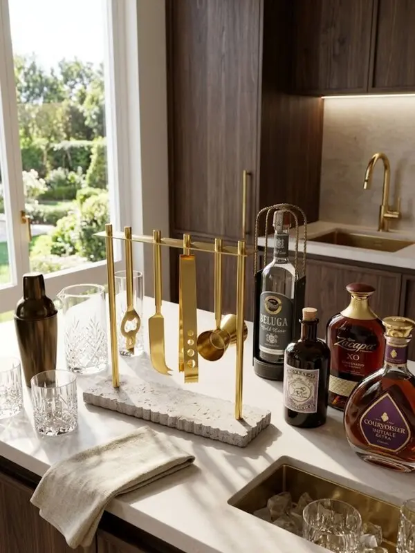 GAURI KOHLI Jubel Bar Tools Set - Beige