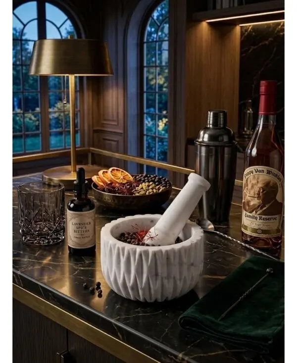 GAURI KOHLI Russell Marble Mortar And Pestle