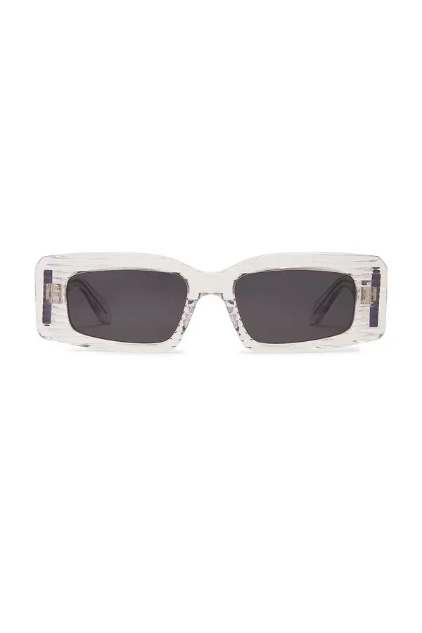Alaïa Rectangular Sunglasses - Crystal & Grey