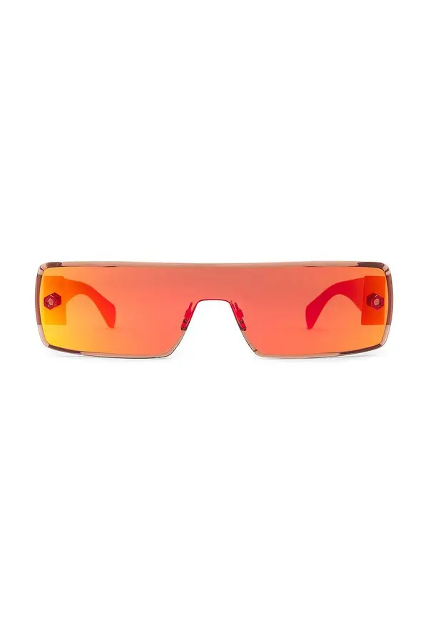 Alaïa Rectangular Sunglasses - Red